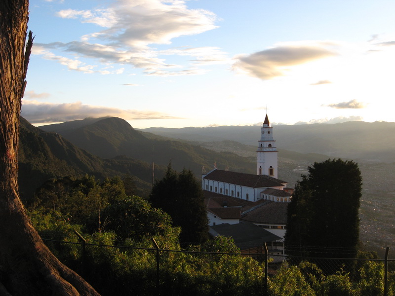 Monserrate, the mountain that dominates Bogota, Colombia