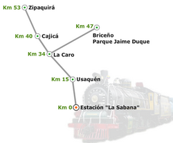 Ride a steam train in Bogota Colombia